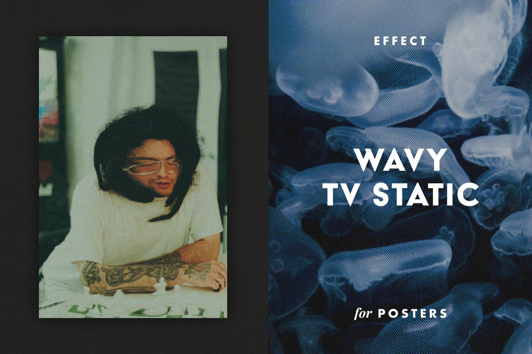 Wavy TV Static: Poster Effect – MasterBundles