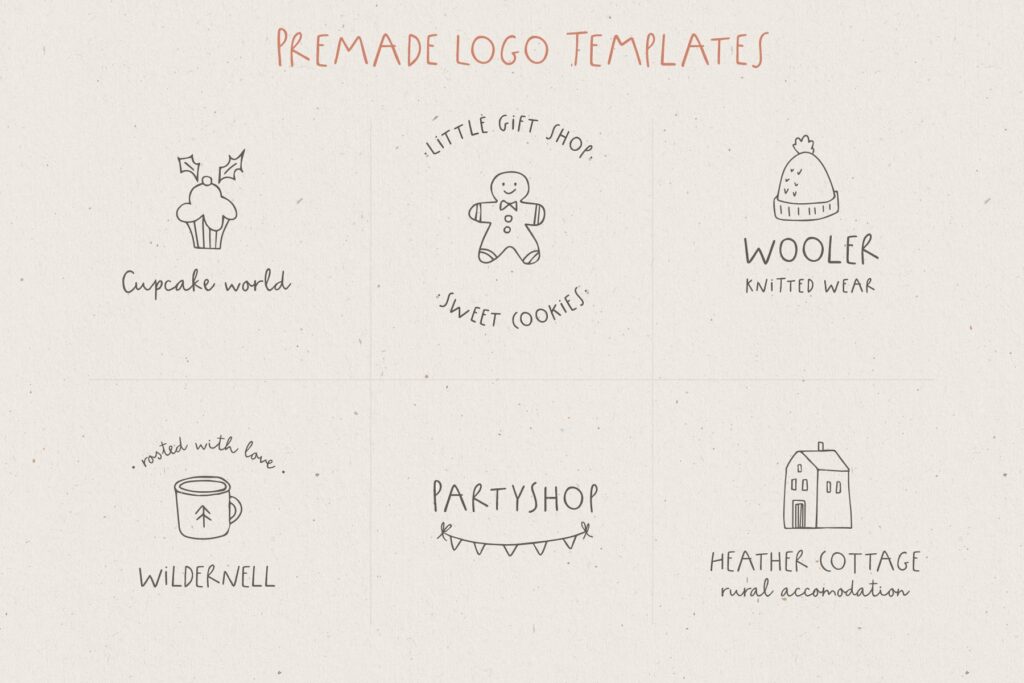 Wintery Holidays font duo, logos – MasterBundles