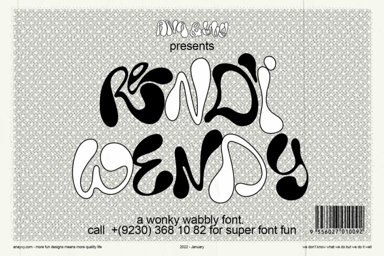 Rendi Wendy a chunky trippy font – MasterBundles
