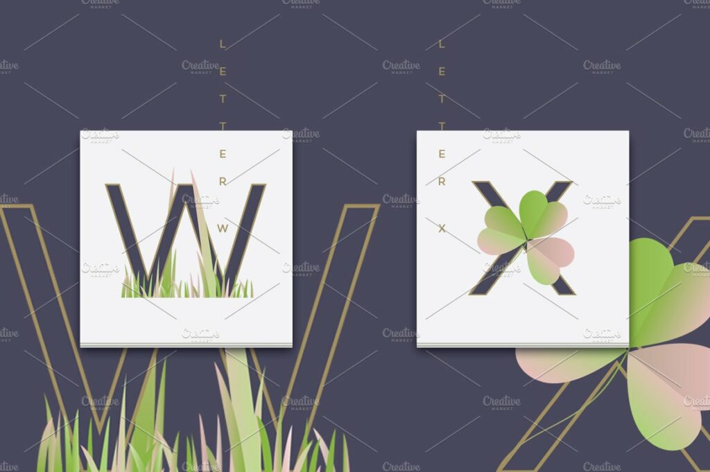 Spring alphabet letters – MasterBundles