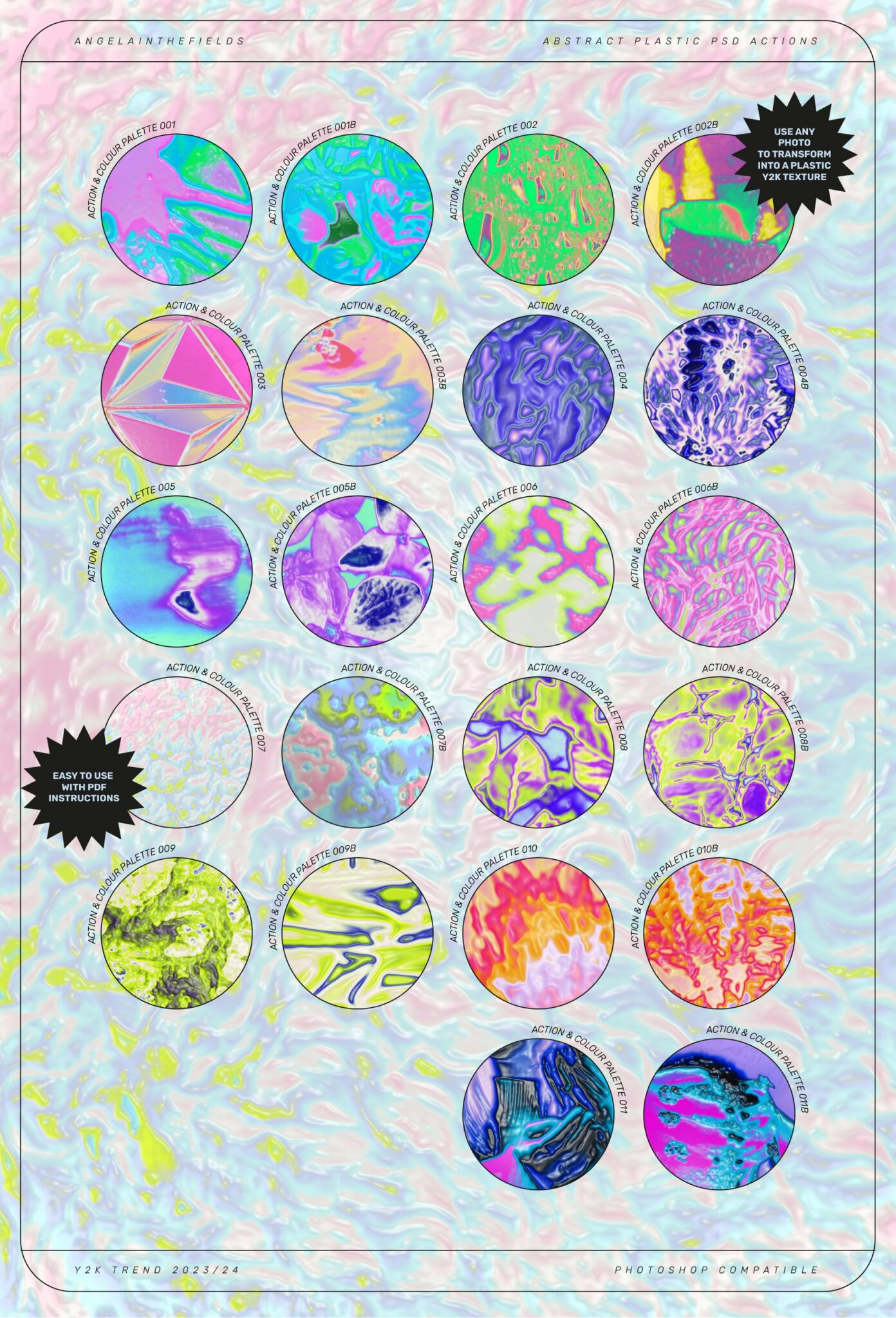 Y2K Textures PSD Action Kit + Bonus – MasterBundles