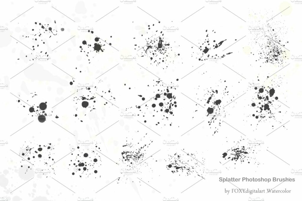 Watercolor Splatter Brushes Graffiti – MasterBundles