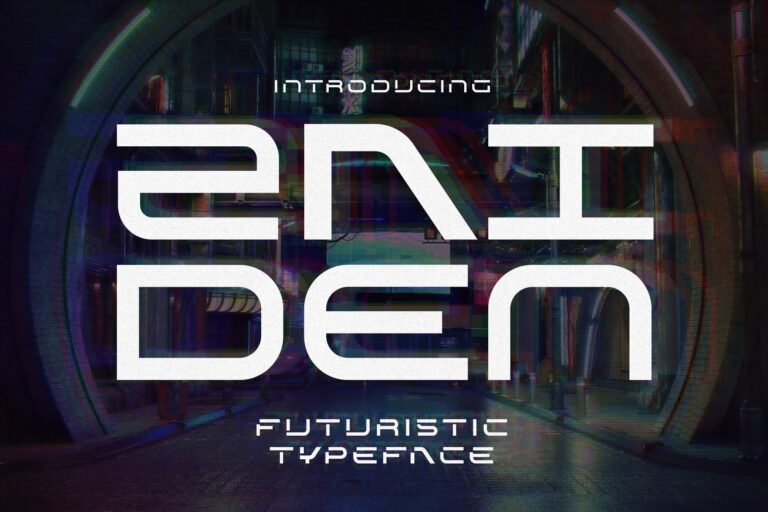 Zaiden - Futuristic Typeface – MasterBundles