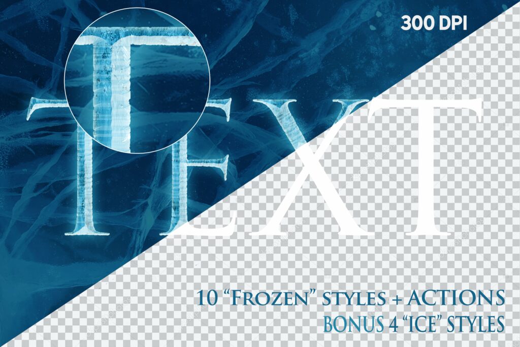 FROZEN Photoshop Effects + Action – MasterBundles