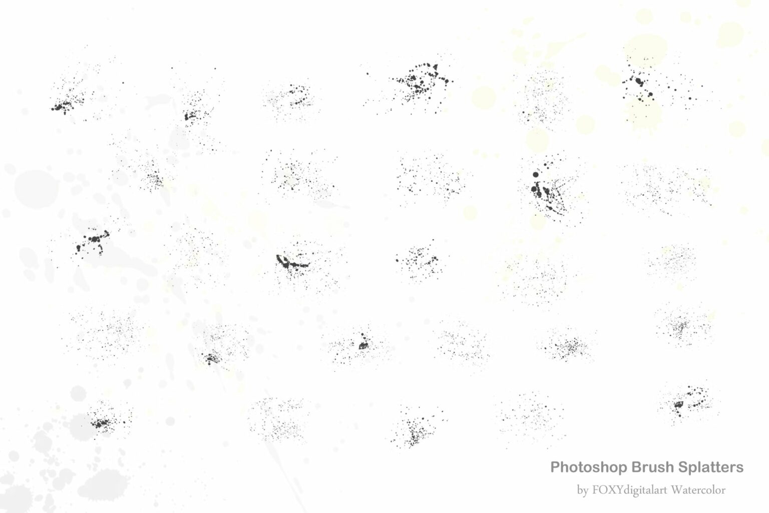 Grunge Paint Splatter Brush Set – MasterBundles