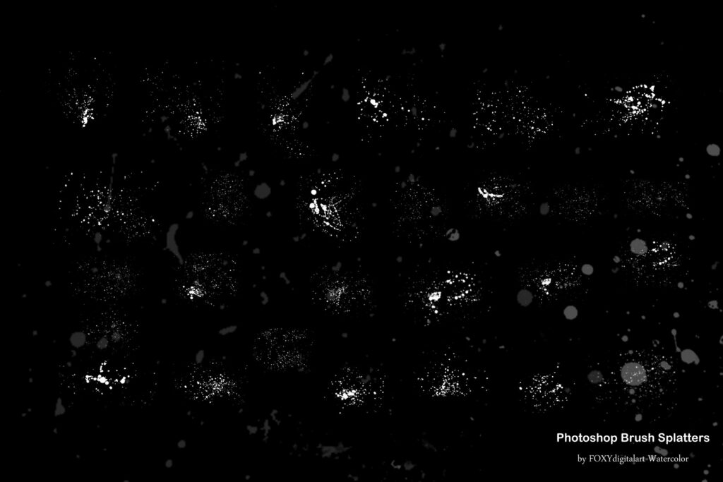 Grunge Paint Splatter Brush Set – MasterBundles