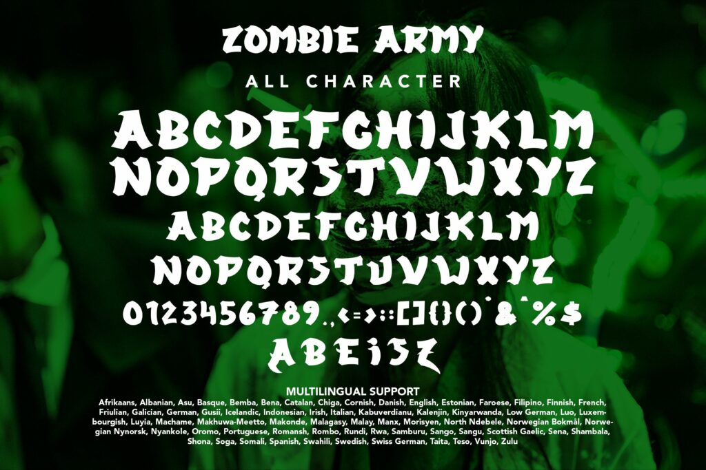 Zombie Army - Halloween Display Font – MasterBundles