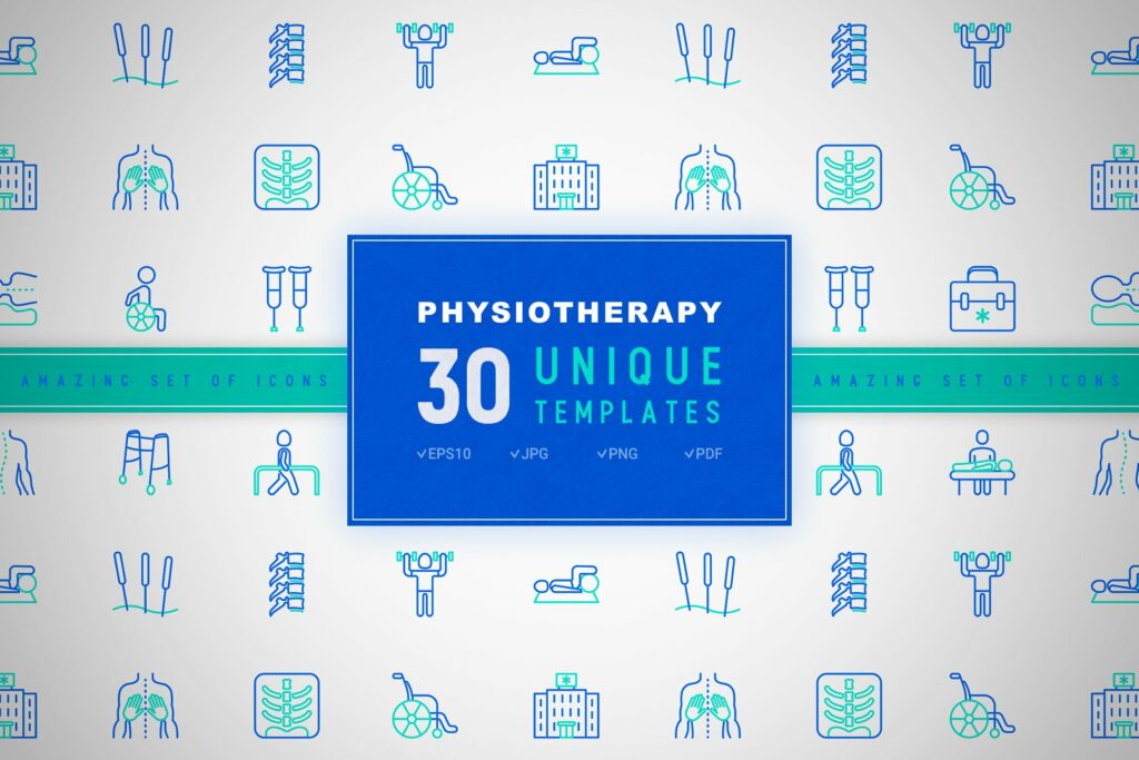 Physiotherapy Icons Set | Concept – MasterBundles