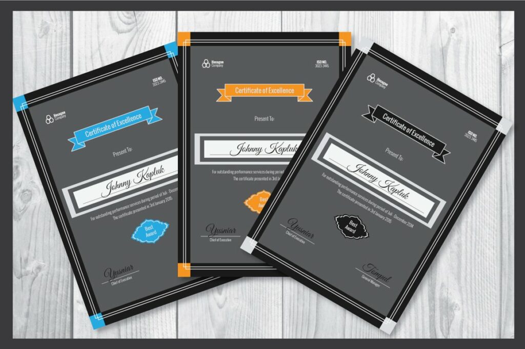 Portrait Certificate Template – MasterBundles