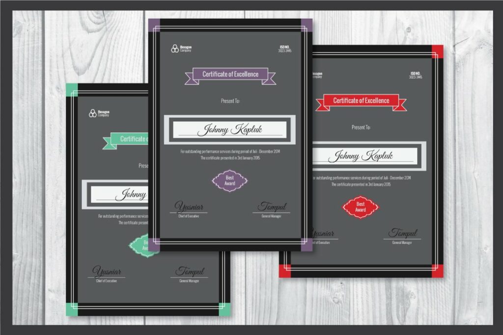 Portrait Certificate Template – MasterBundles