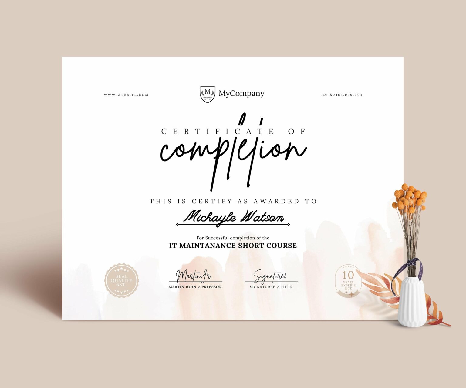 Certificate of Completion Canva – MasterBundles