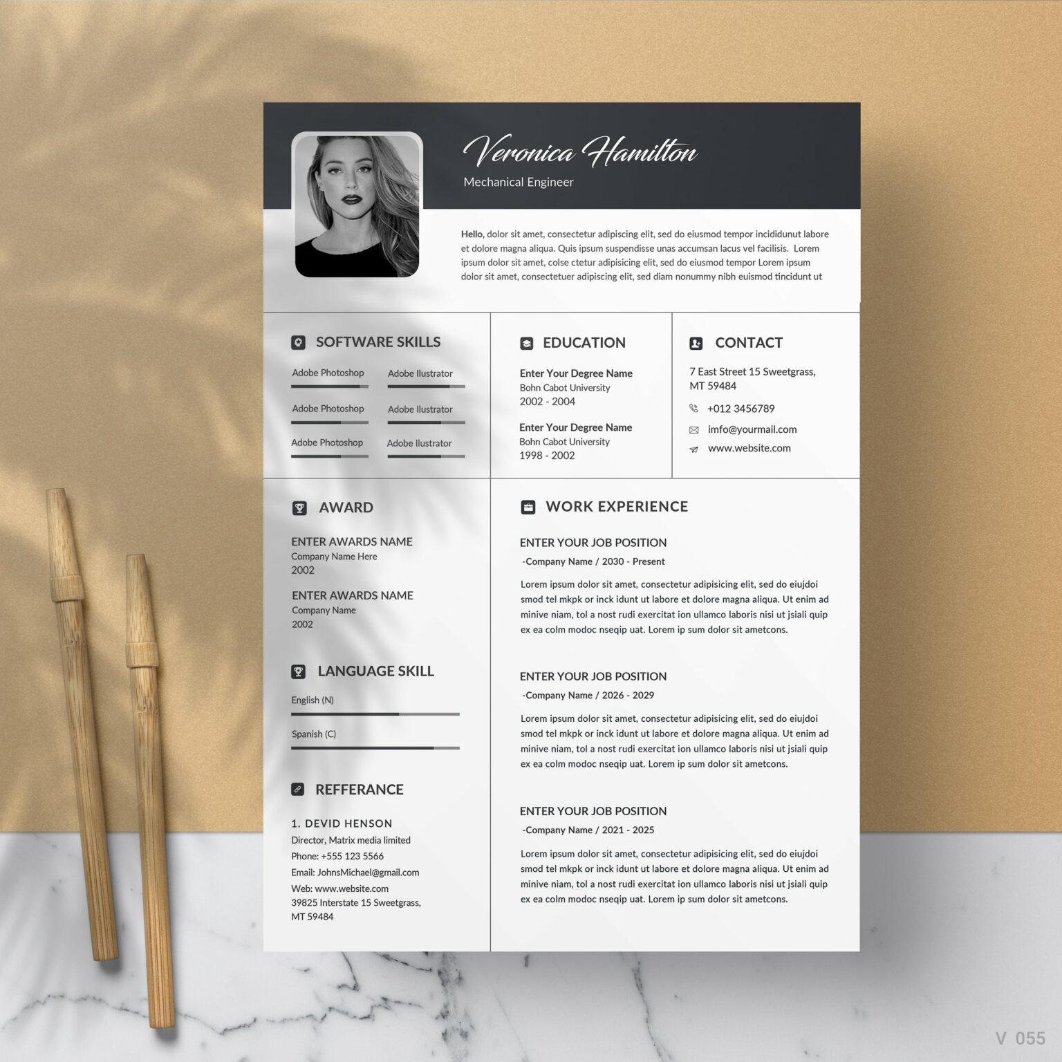 Resume/CV Word – MasterBundles