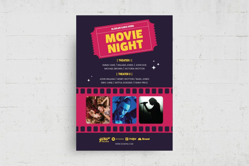 Movie Night Flyer Template – MasterBundles