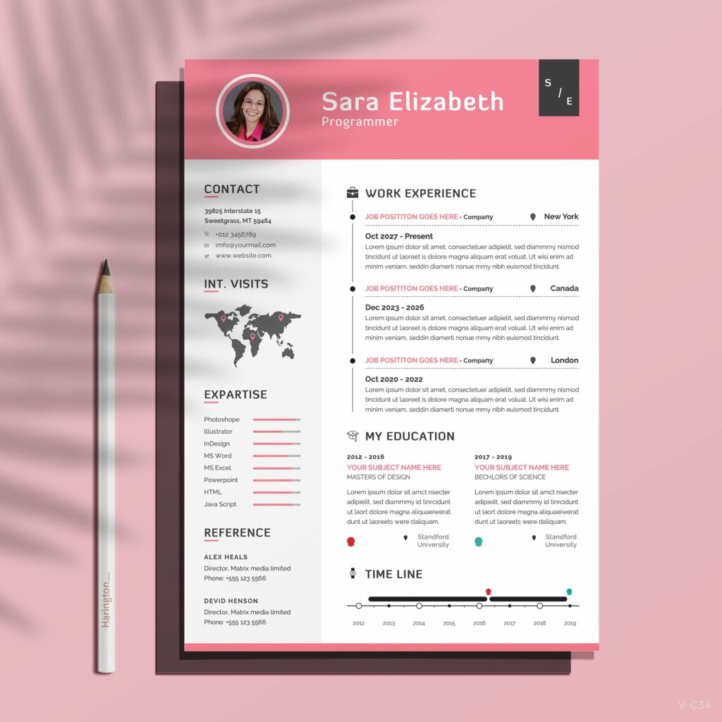 Female Resume/CV Word – MasterBundles