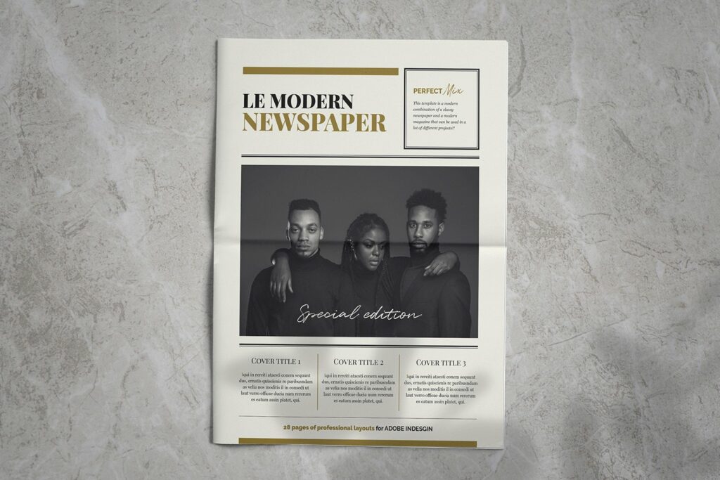 Modern Newspaper Magazine Template – MasterBundles