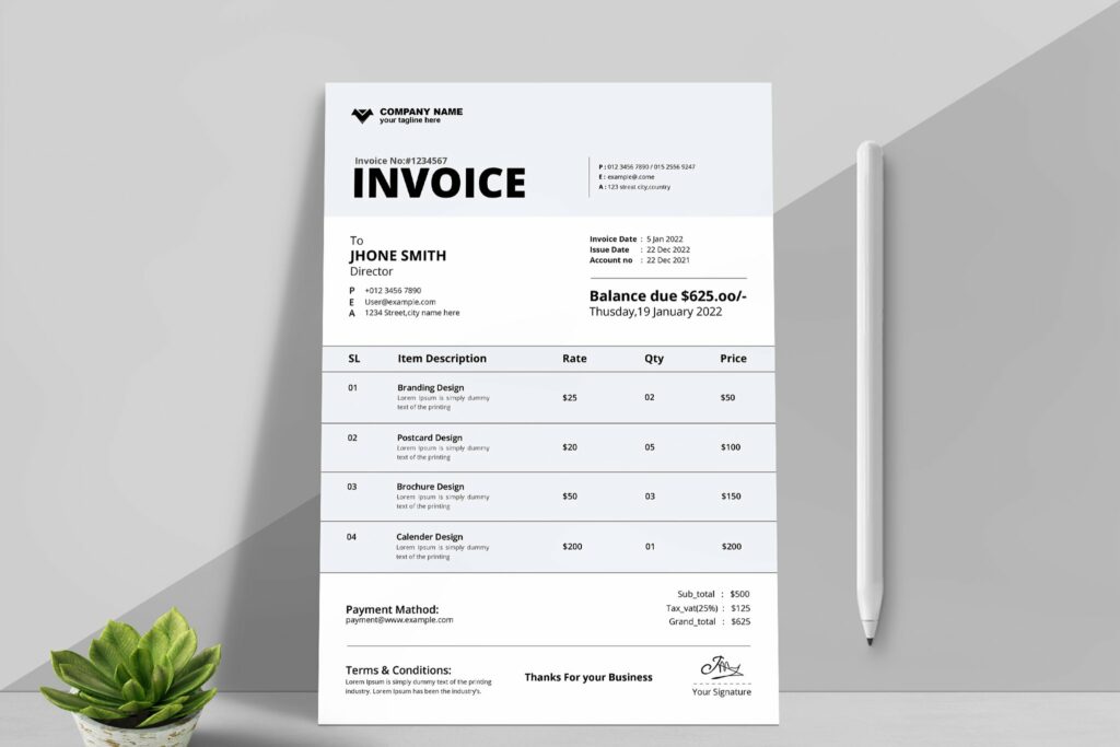 New Invoice Layout – MasterBundles