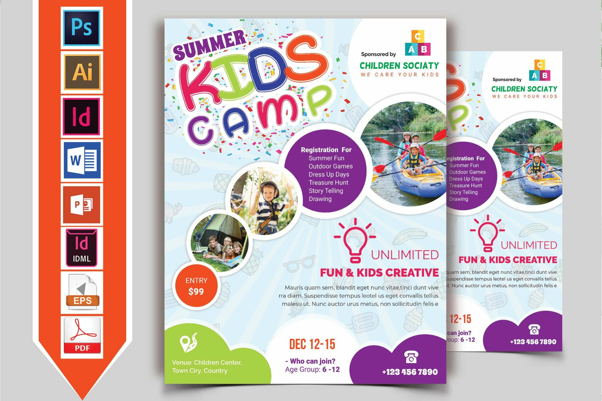 10 Kids Summer Camp Flyers 90% OFF – MasterBundles