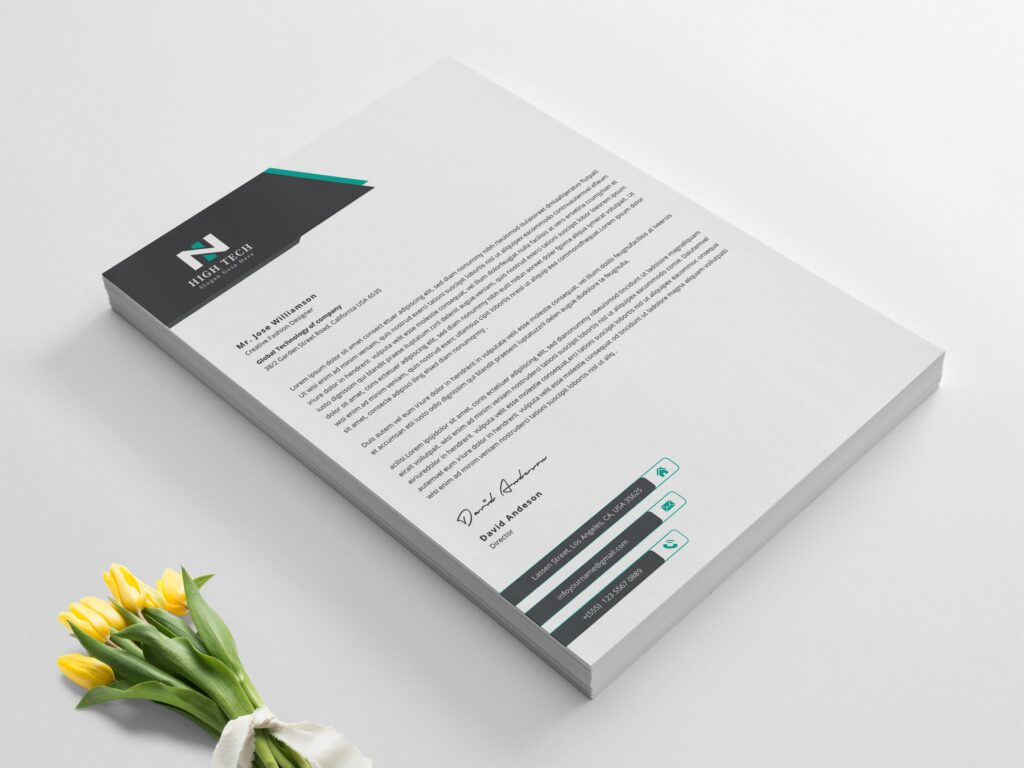 Clean Letterhead Word Template – MasterBundles