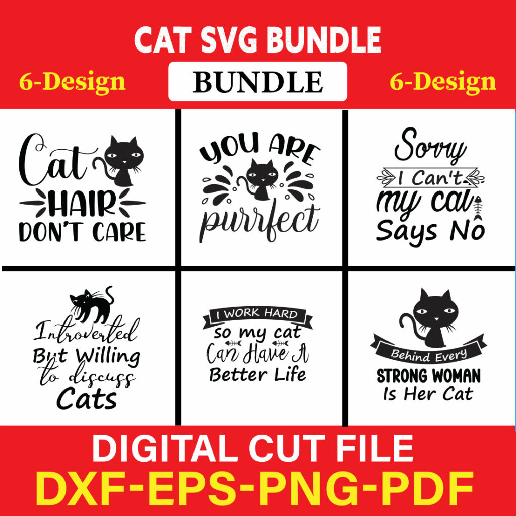 Cat svg bundle, cat mom svg,Cat T-shirt svg , crazy cat lady svg Vol-04 - MasterBundles