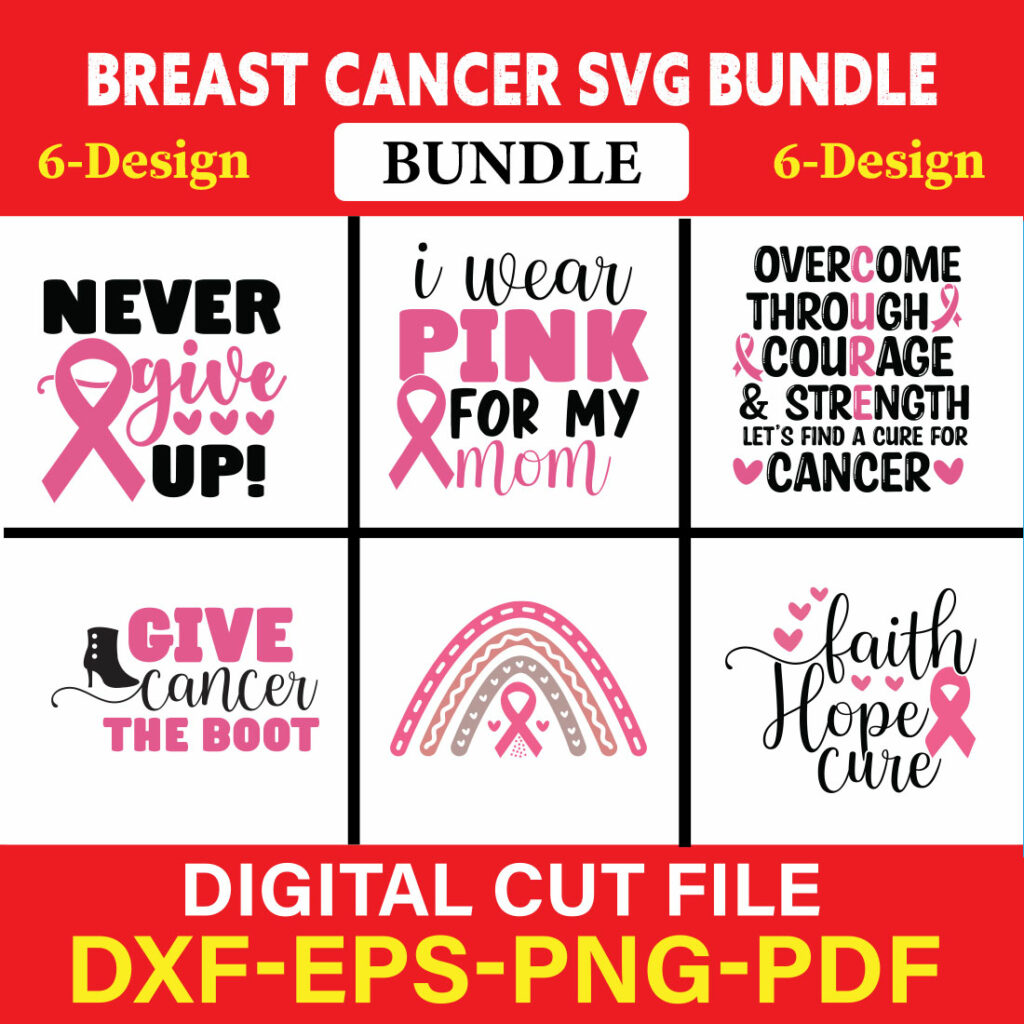Breast Cancer SVG Bundle, Cancer SVG, Cancer Awareness, Vol-03 ...