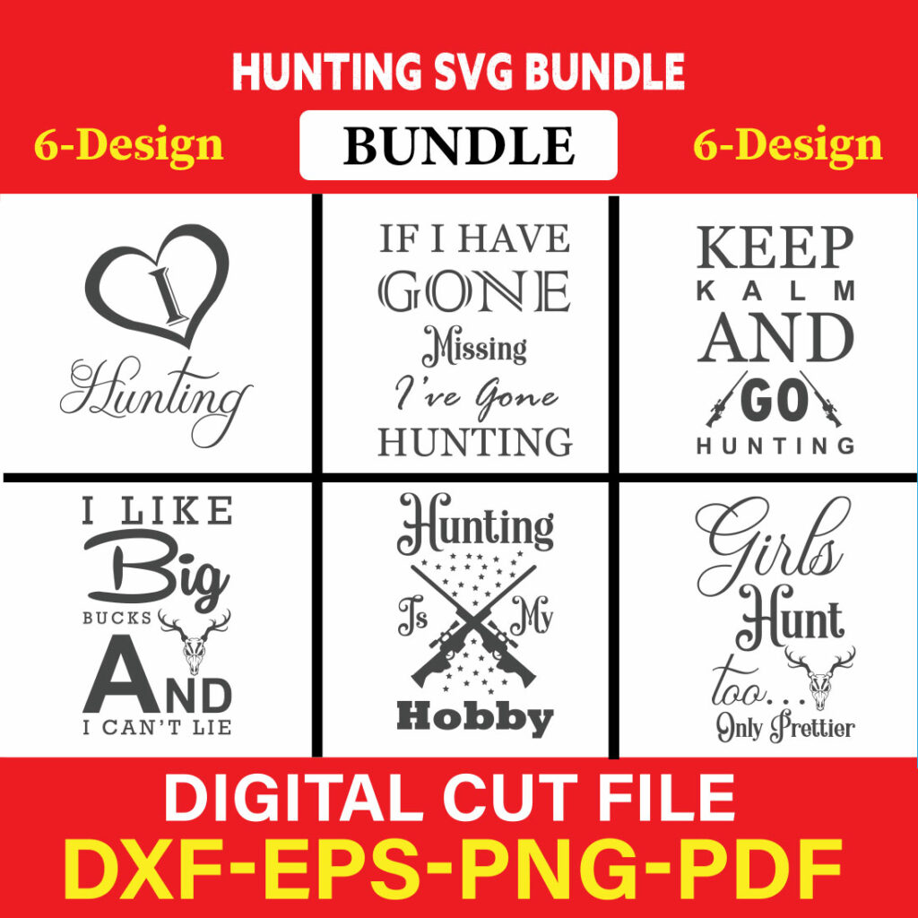 Hunting T-shirt Design Bundle Vol-1 - MasterBundles