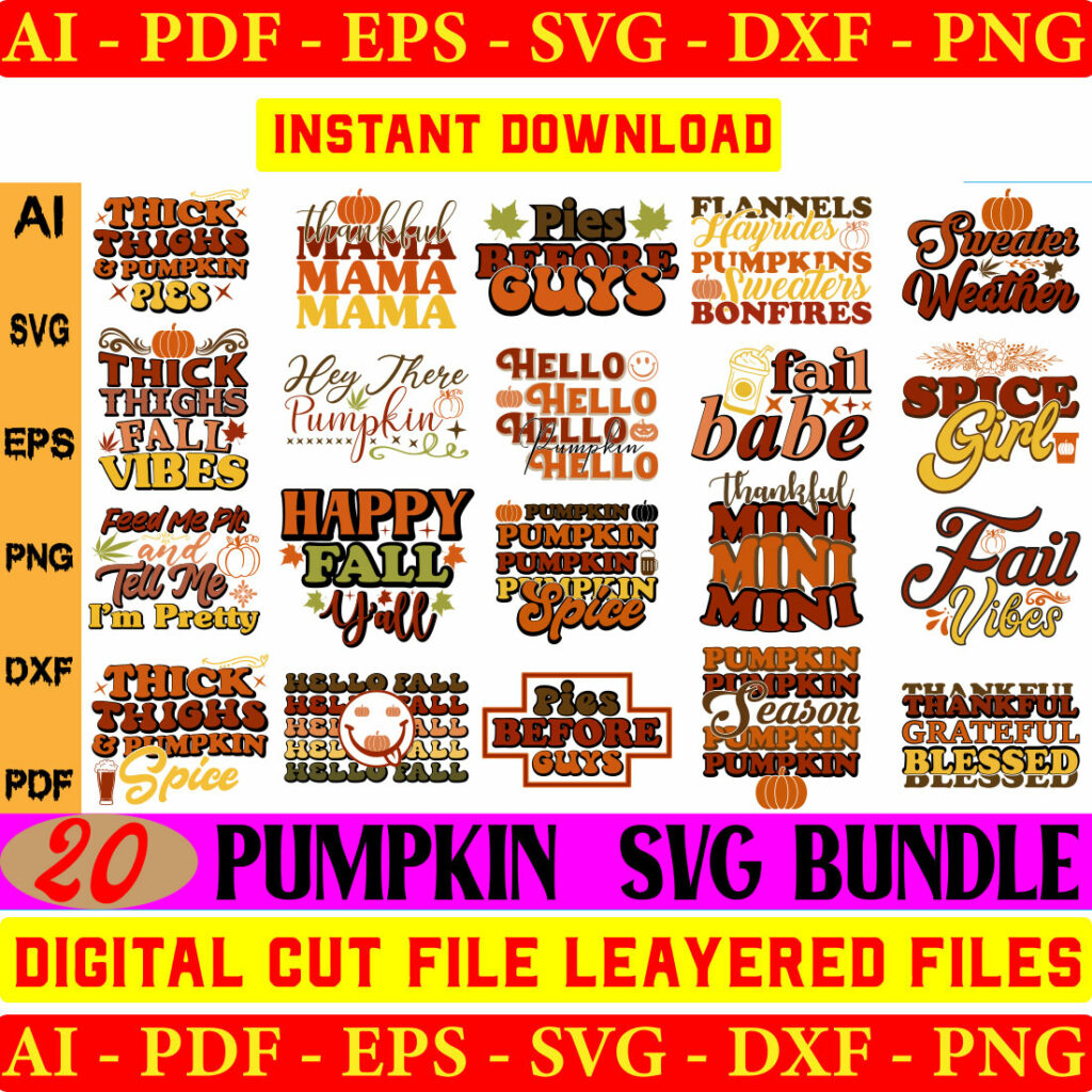 Fall bundle svg Autumn svg Thanksgiving svg Pumpkin svg Hello fall svg ...