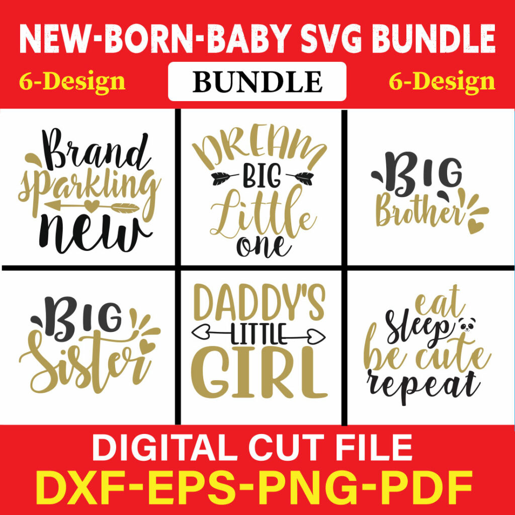 New-Born-Baby T-shirt Design Bundle Vol-1 - MasterBundles