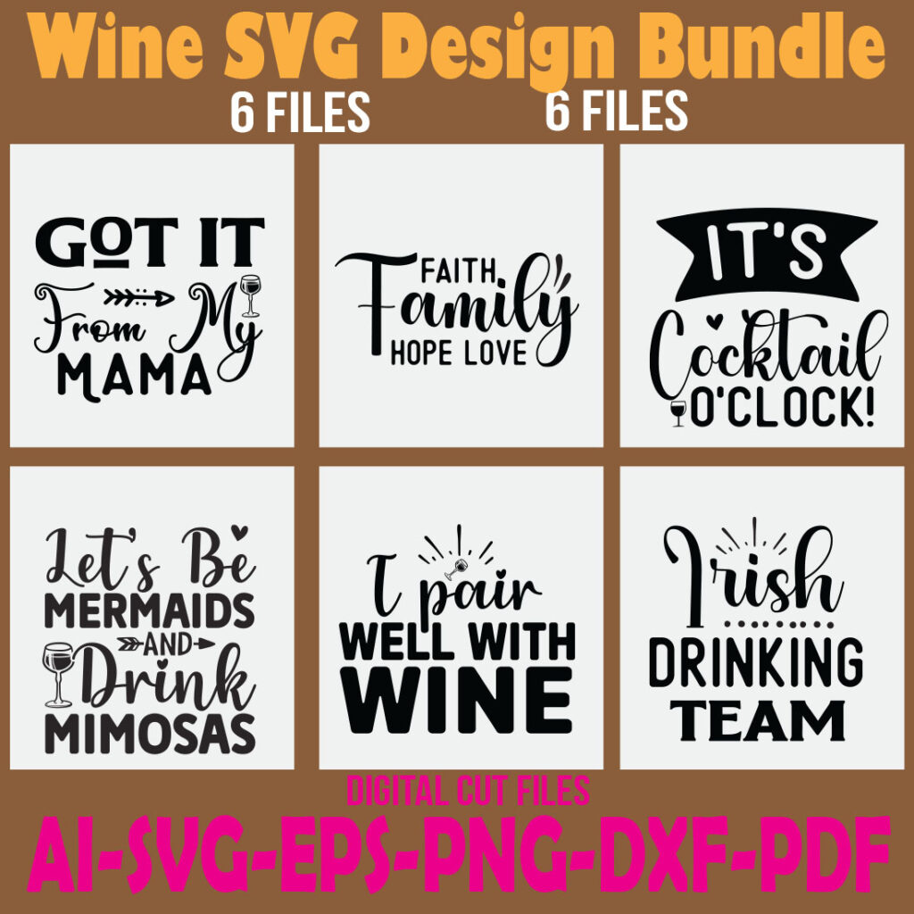 Wine SVG Design Bundle - MasterBundles