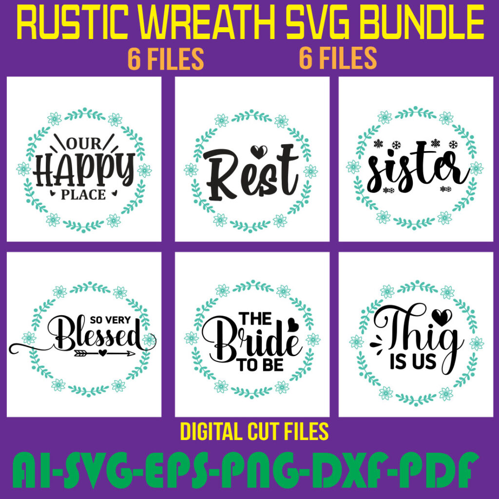 Rustic Wreath SVG Bundle - MasterBundles