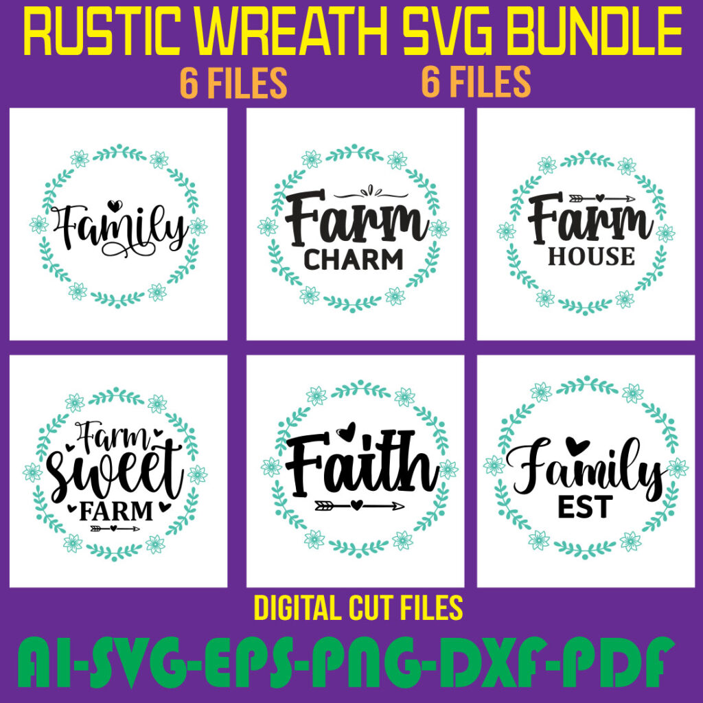 Rustic Wreath SVG Bundle - MasterBundles