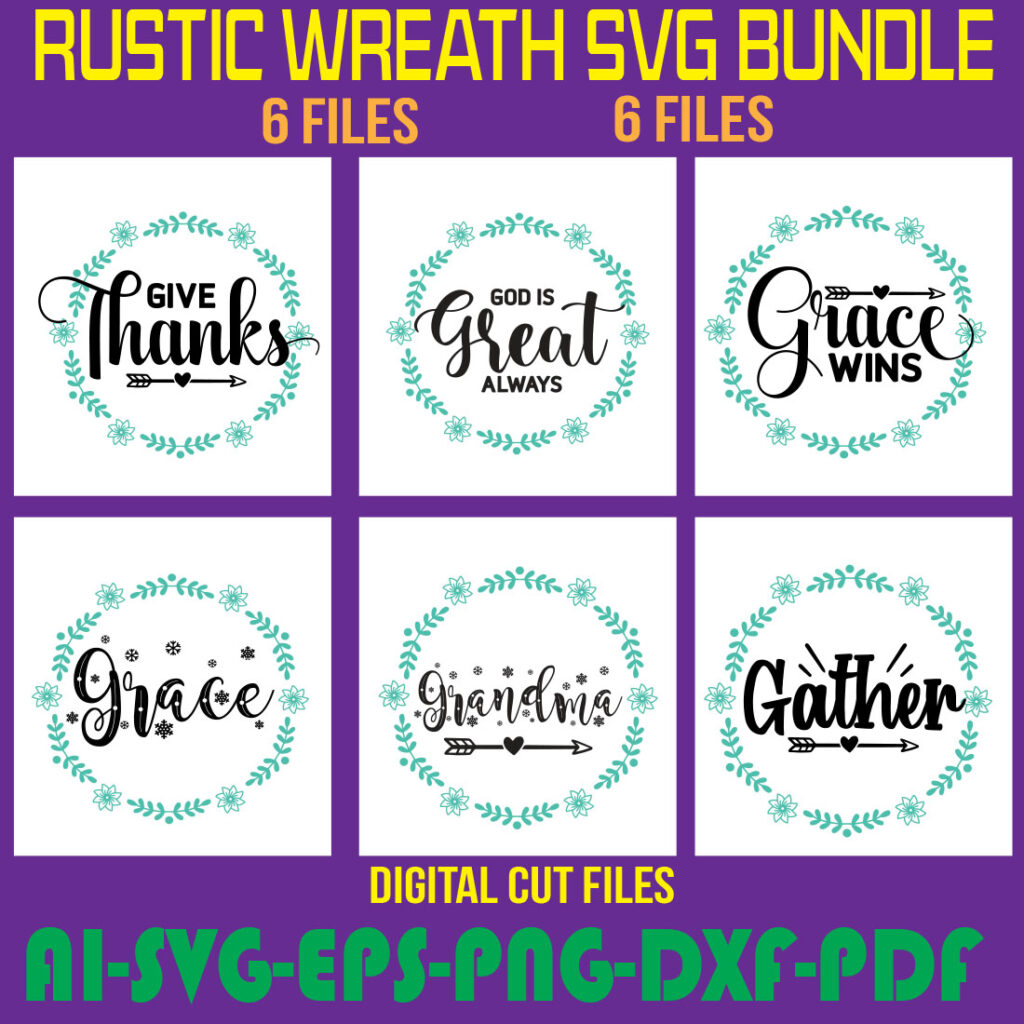 Rustic Wreath SVG Bundle - MasterBundles