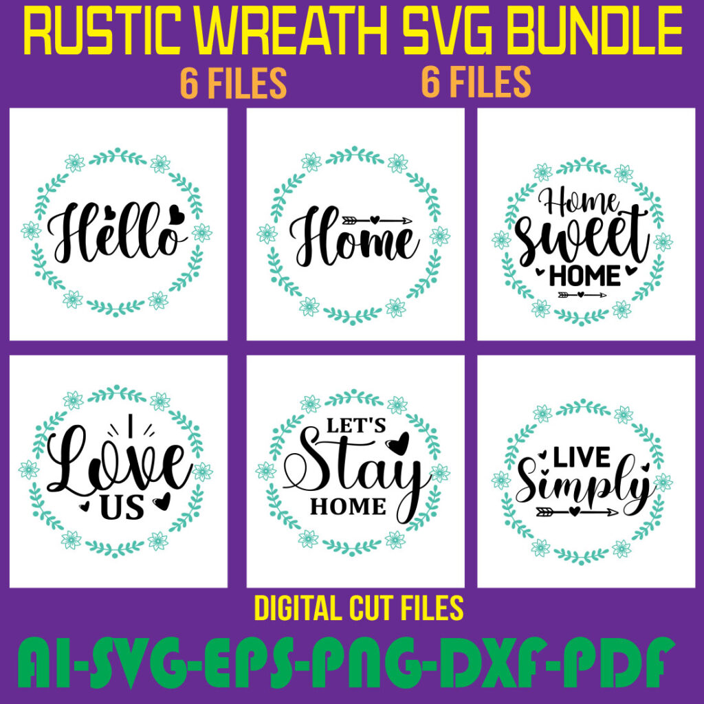 Rustic Wreath SVG Bundle - MasterBundles