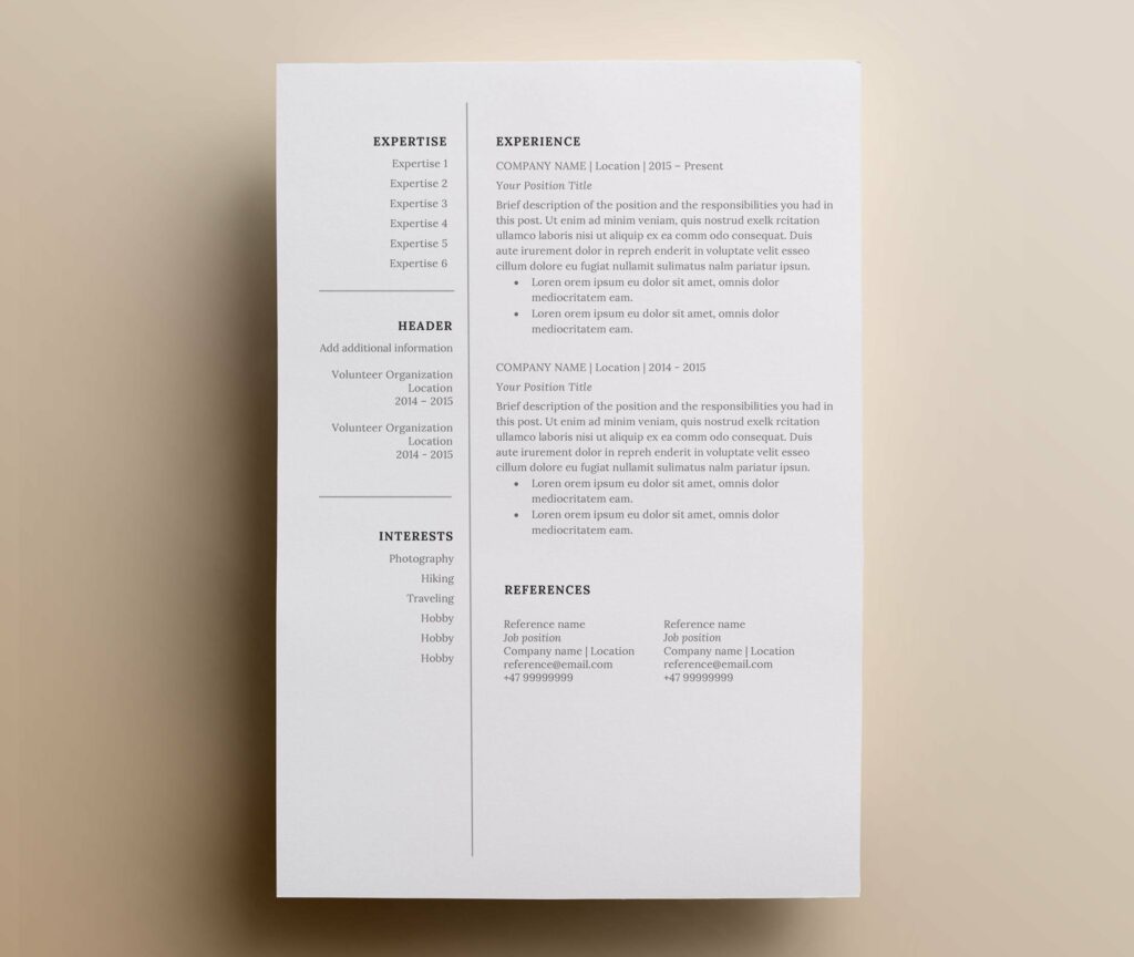 Doctor Resume Template / CV – MasterBundles