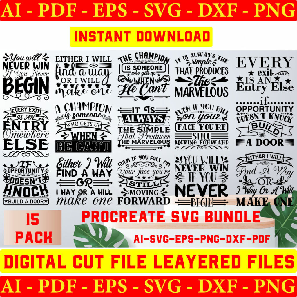 Procreate Svg 20 Design Bundle Procreate Svg Bundle Procreate Stamp
