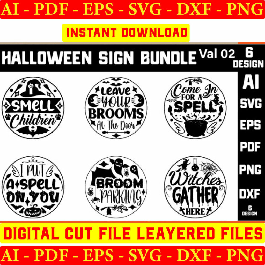 Halloween Sign Bundle Vol-2 Welcome to Halloween svg - MasterBundles