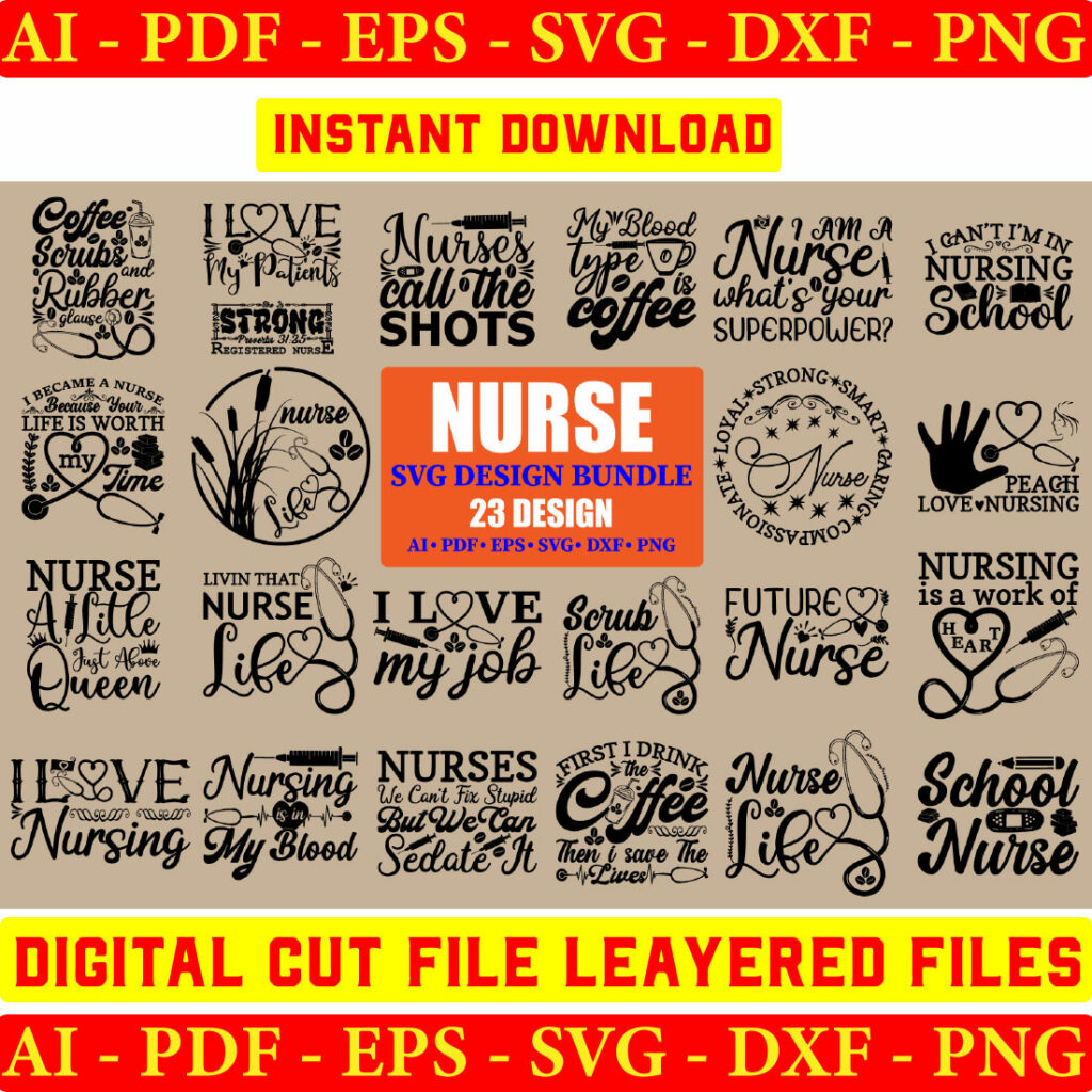 Nurses SVG Design Bundle - MasterBundles