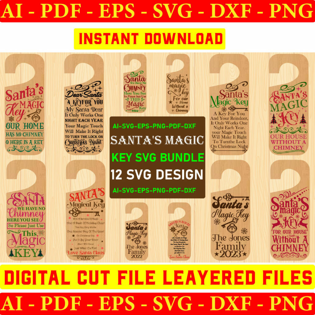Santa's Magic Key SVG Bundle - MasterBundles