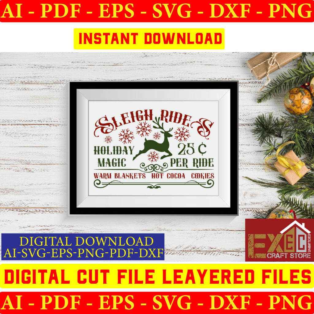 Vintage Christmas Svg Bundle, Christmas Sign Svg Bundle, Santa Svg ...