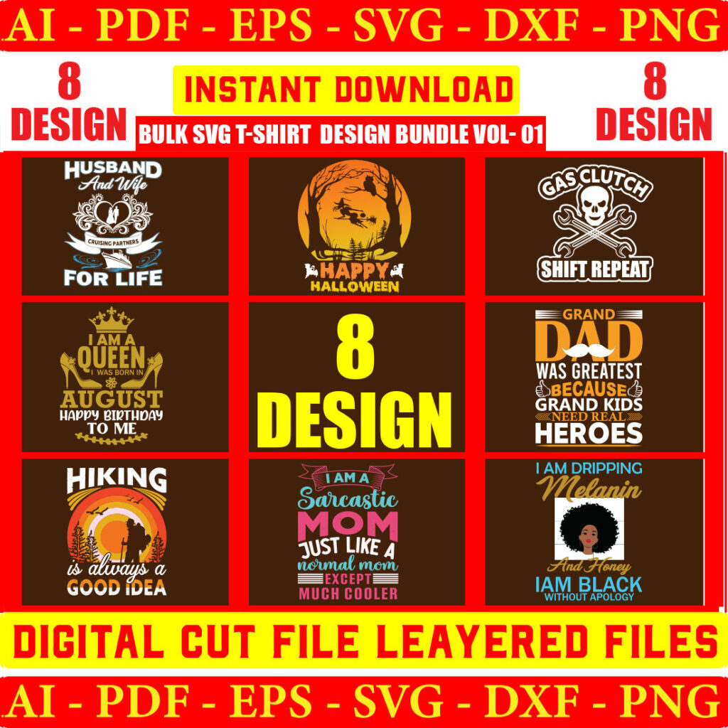 Bulk SVG T-shirt Design Bundle Vol- 02 - MasterBundles