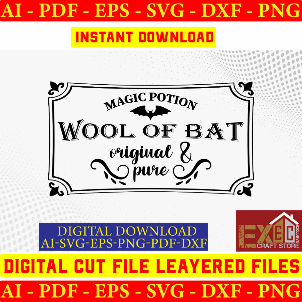 Halloween Bottle Labels svg png, Transparent Labels, Witch's Brew ...