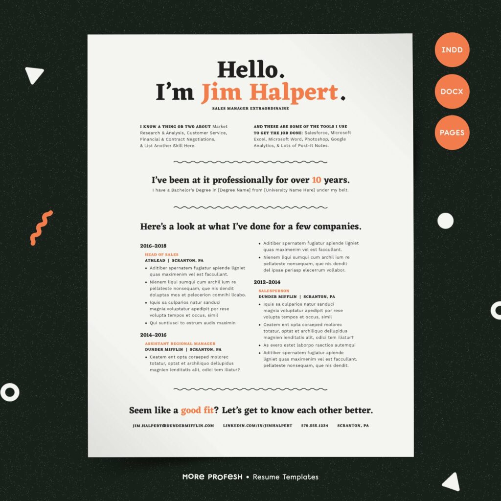 Human-Voiced Resume CV Template – MasterBundles