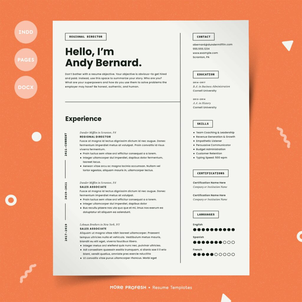 Modern Resume Template CV – MasterBundles