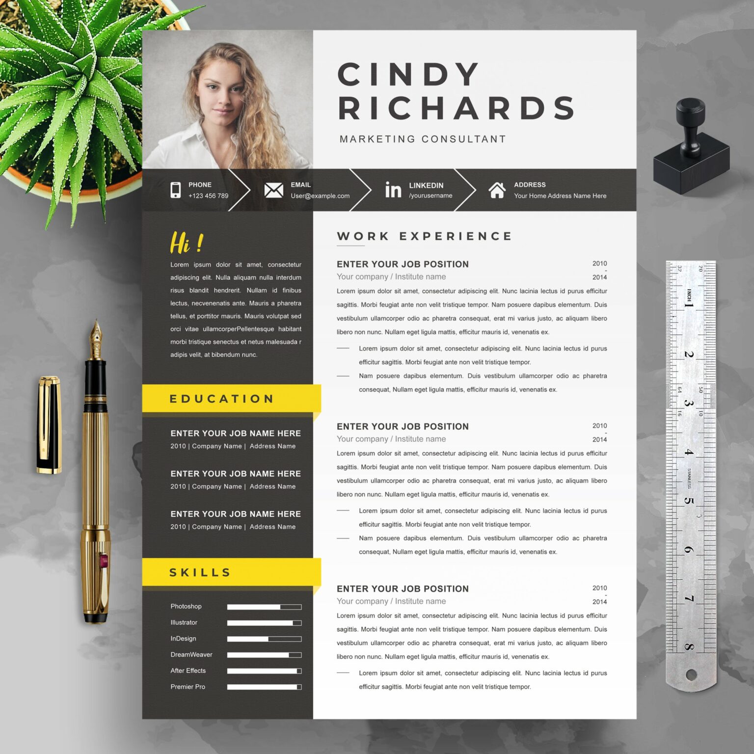 Creative Resume | Modern CV Template – MasterBundles