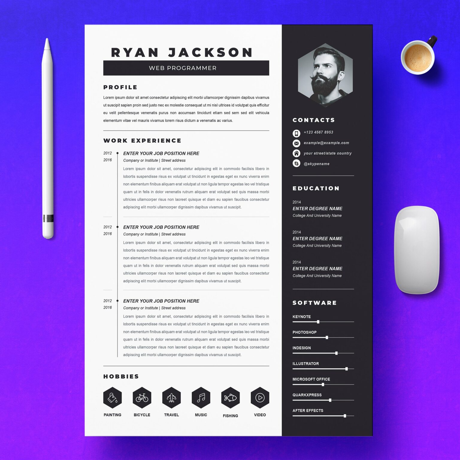 Software Engineer Resume Template | Application Developer Resume Template - MasterBundles