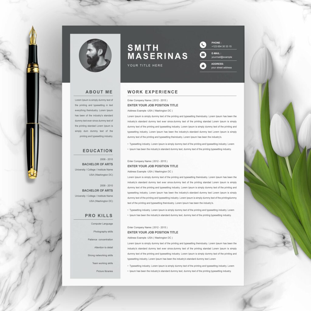 Professional Resume | Modern Resume – MasterBundles