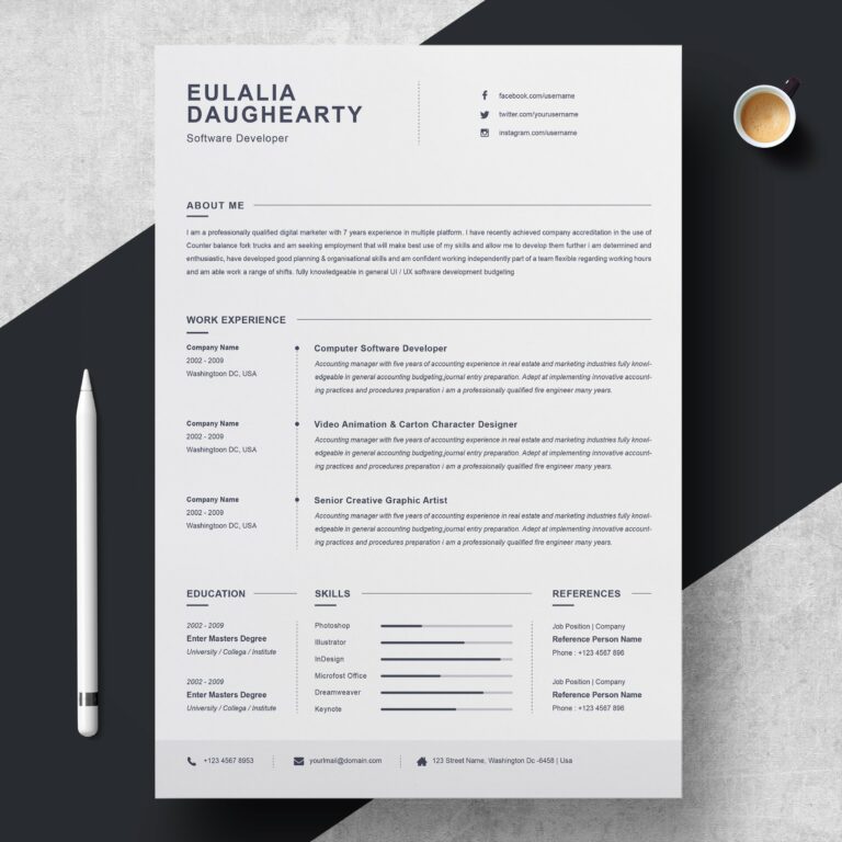 Simple Resume Design Template