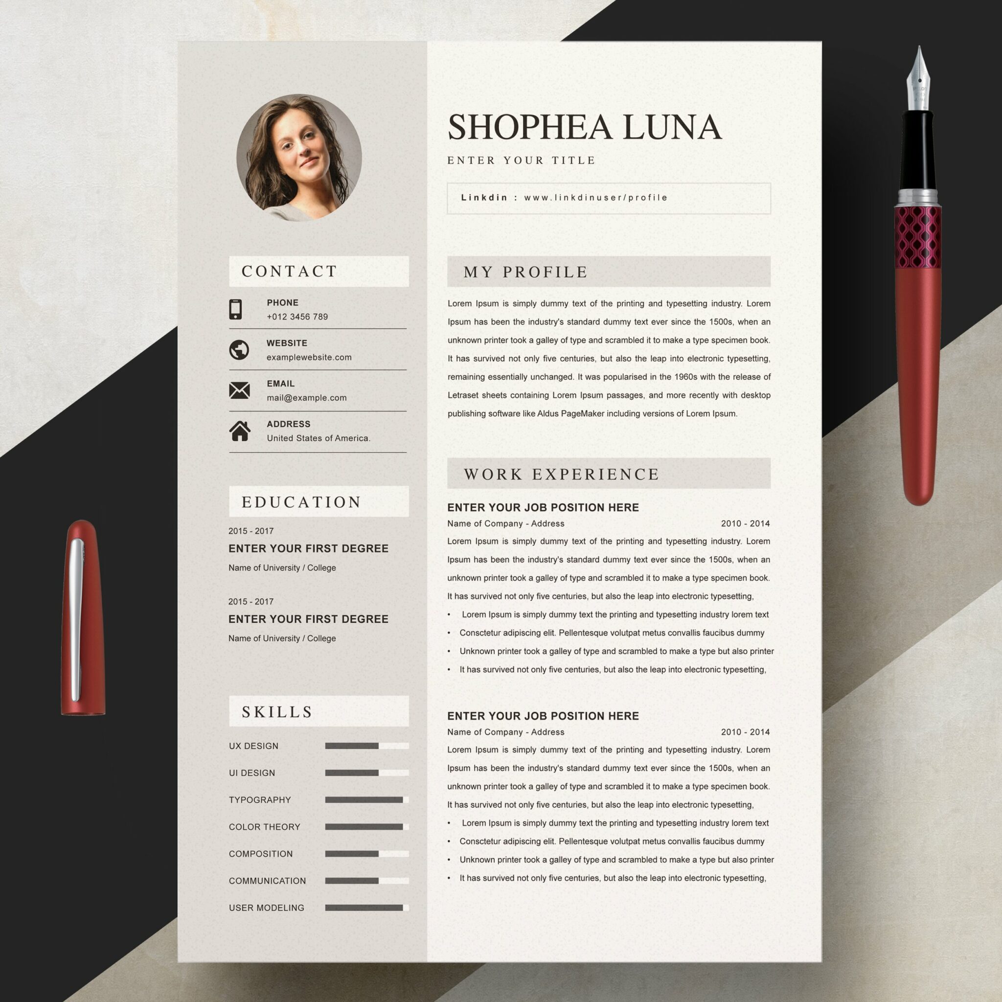 Curriculum Vitae Template / New CV – MasterBundles