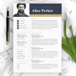 Clean Elementary Teacher Resume Template – MasterBundles