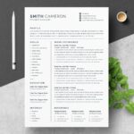 Minimalist Word Resume / CV Template – MasterBundles
