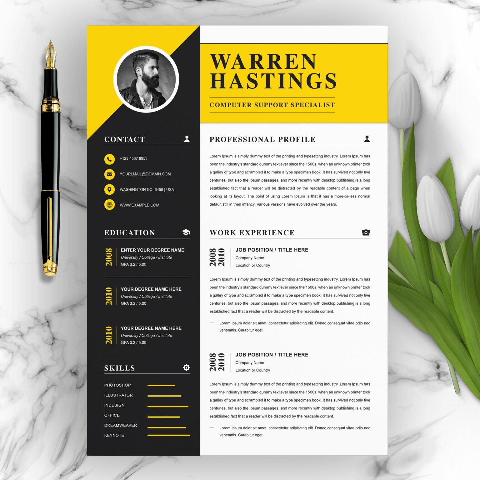 App Resume Template / CV – MasterBundles